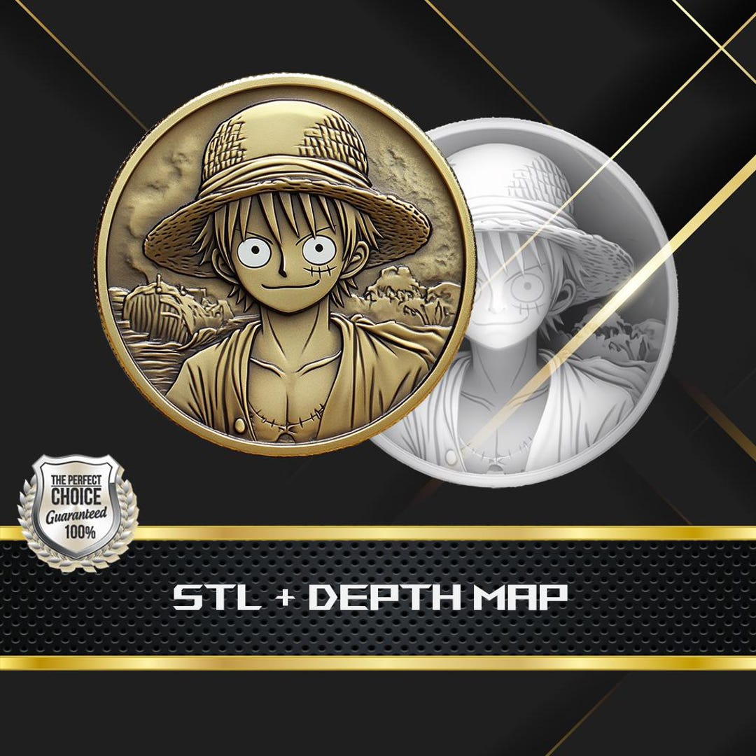 Coin Depth Map | Height Map | 3D Laser Engrave | Laser Cut | STL | PNG ...