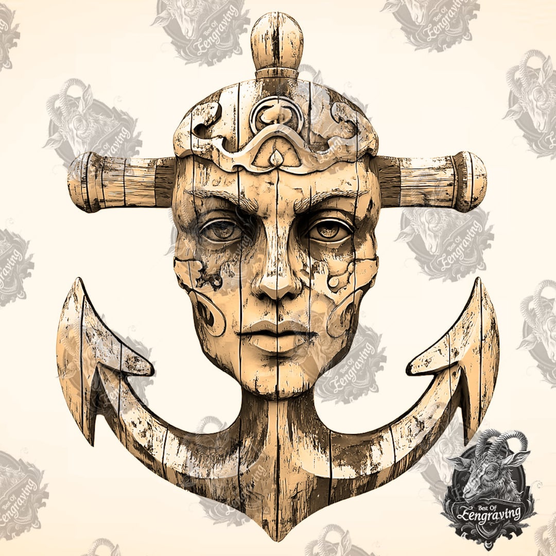 3D Anchor Face Illusion: Laser Cut PNG File (digital Download) - Etsy