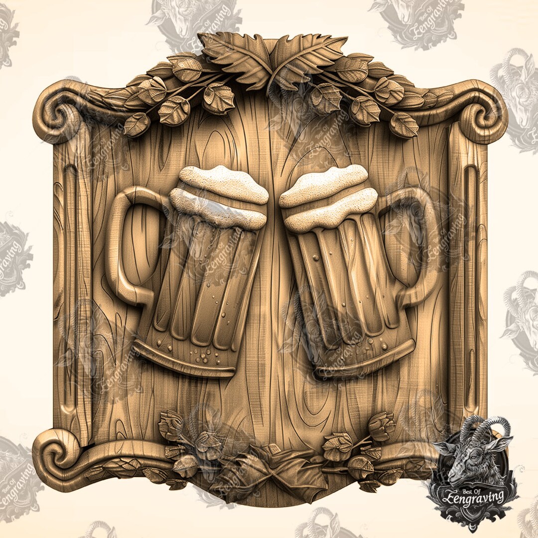 3D Beer Mug Illusion: Laser Engraving PNG File (digital Download) - Etsy