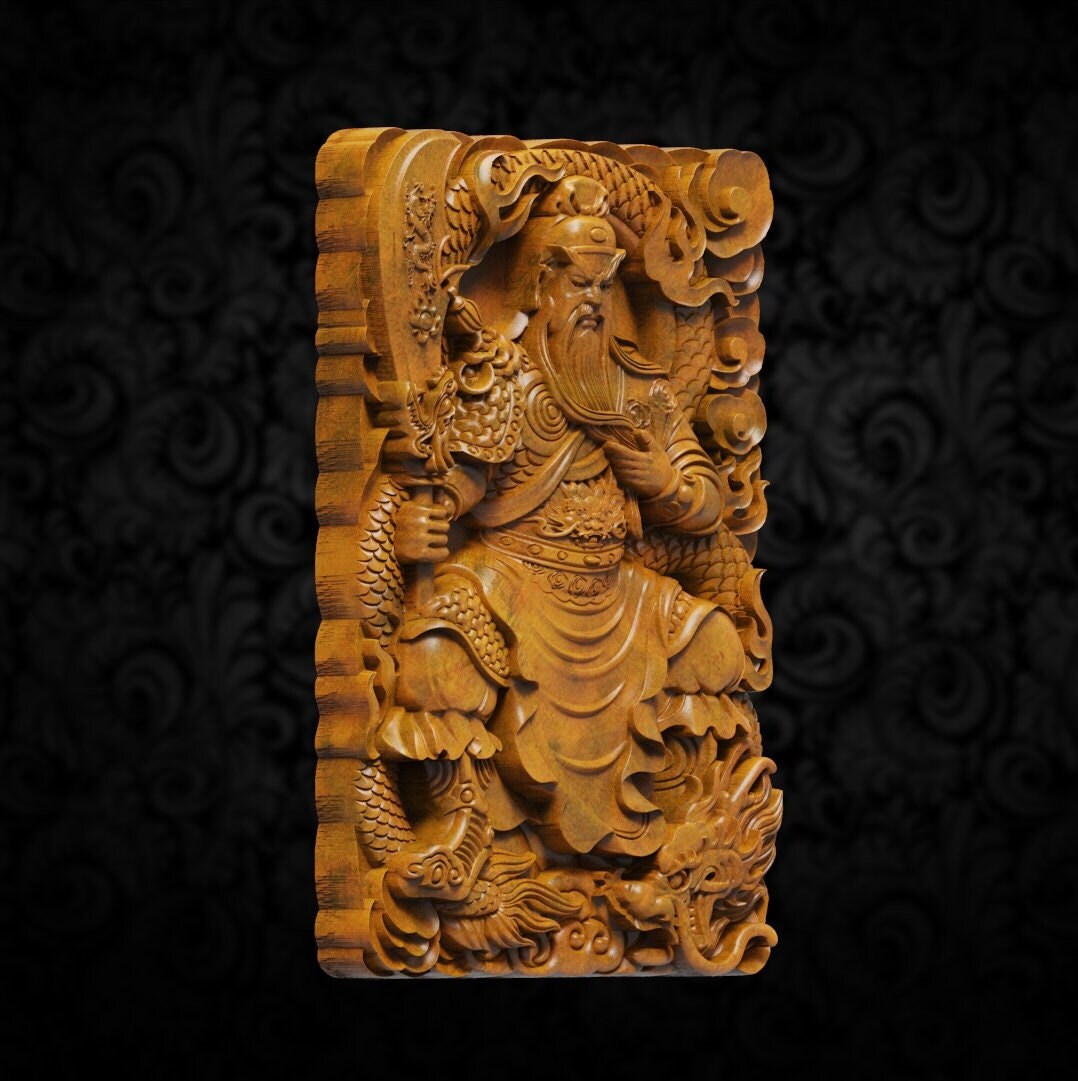 Samurai and Dragon for CNC 3D STL Model Cnc Router Engraver - Etsy