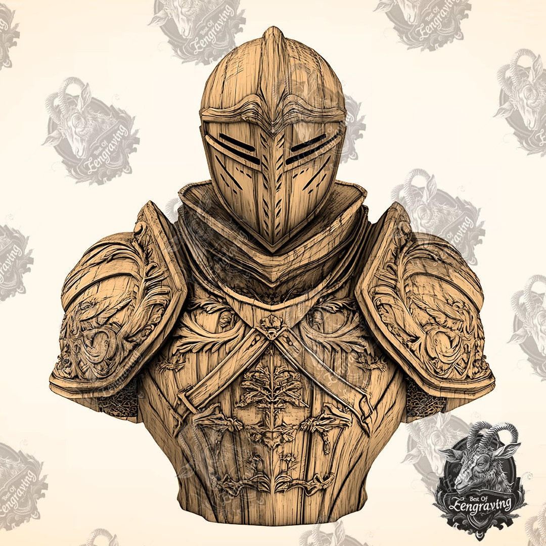3D Armor Warrior Illusion: Laser Engraving PNG File (digital Download ...