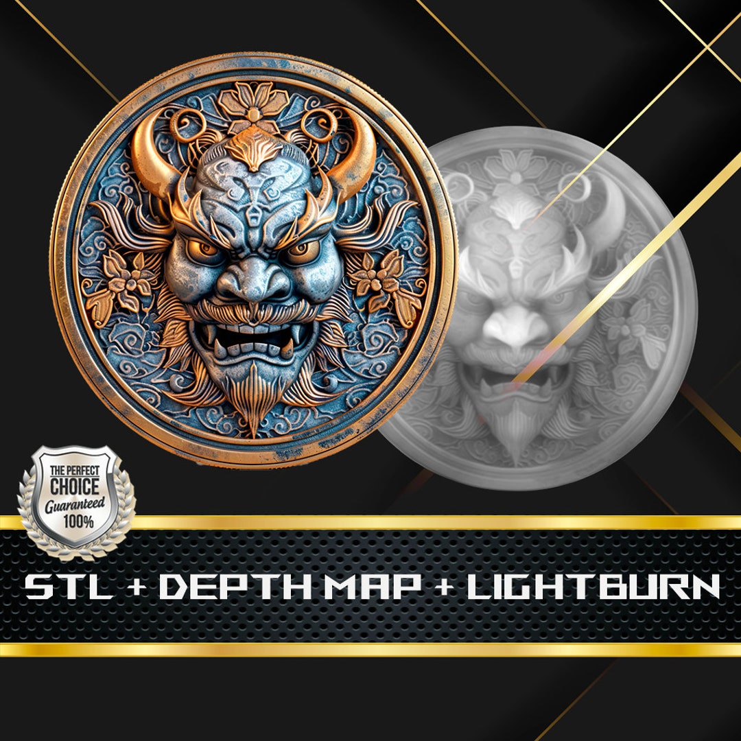 Coin Depth Map | Heigh Map | 3D Laser Engrave | Xtool | Stl File | PNG ...