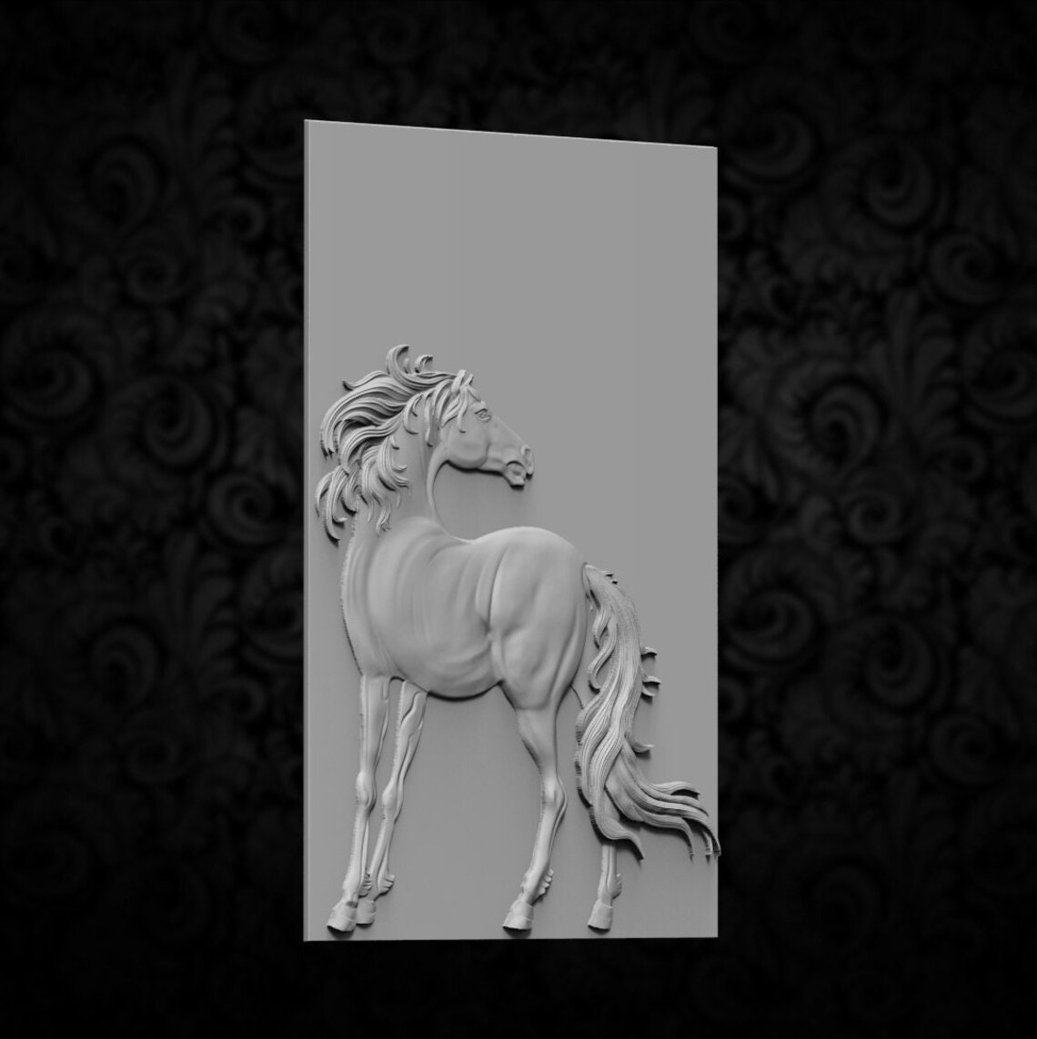 Horse for CNC 3D STL Model Cnc Router Engraver Artcam - Etsy
