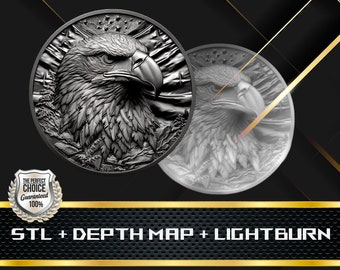 Coin Depth Map | Heigh Map | 3D Laser Engrave | Xtool | Glowforge | Stl ...