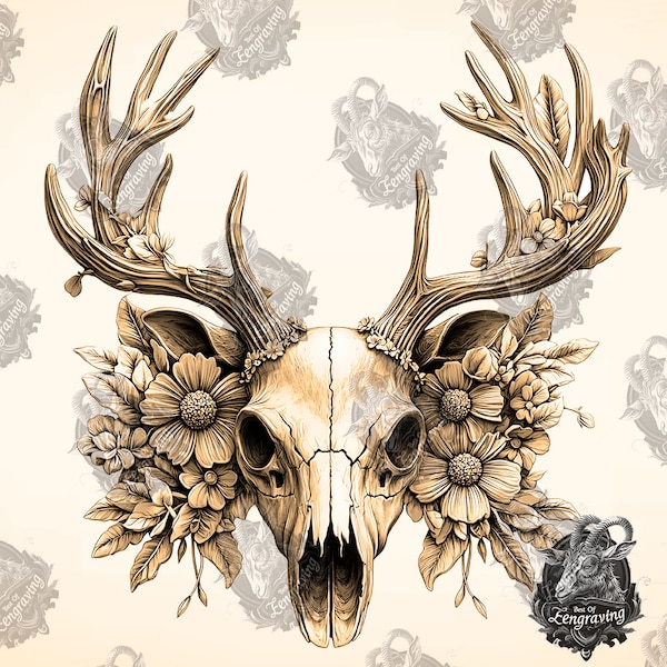 Deer Skull 3d Print Files - Etsy