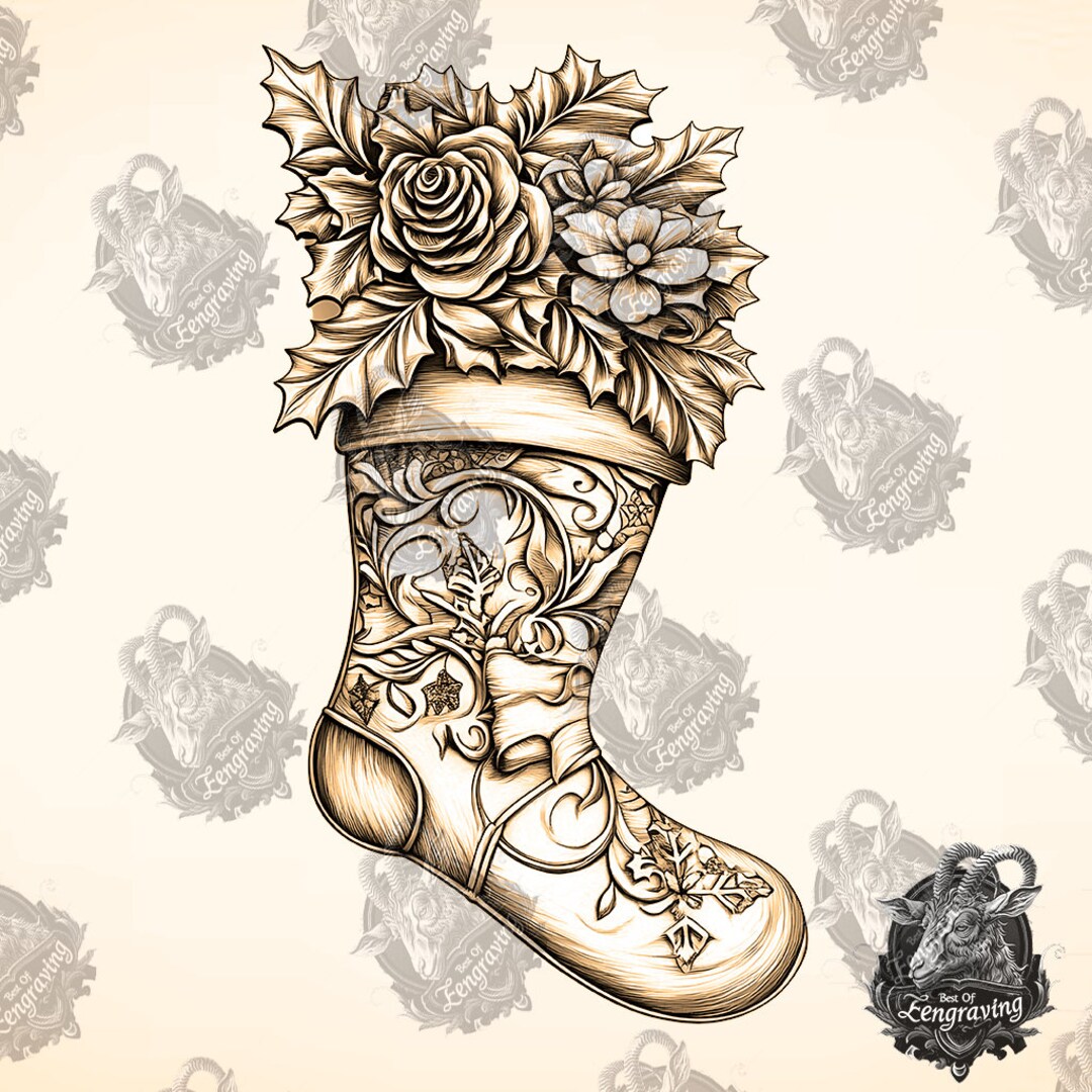 3D Christmas Stocking Illusion: Laser Engraving PNG (digital File) - Etsy
