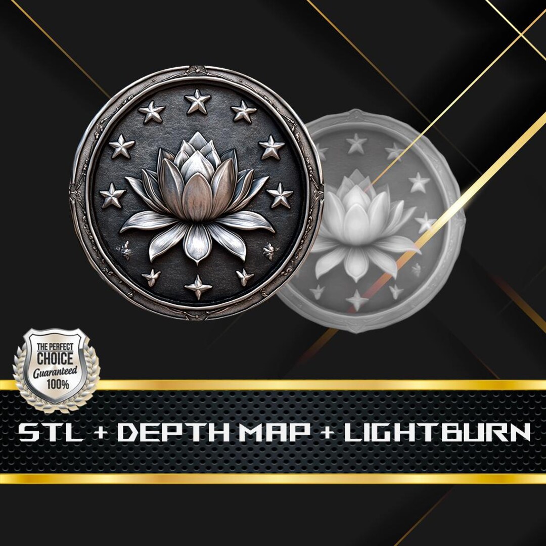 Coin Depth Map | Heigh Map | 3D Laser Engrave | Xtool | Stl File | PNG ...