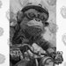 Biker Monkey 3D Illusion: Laser Engraving PNG File (digital Download ...