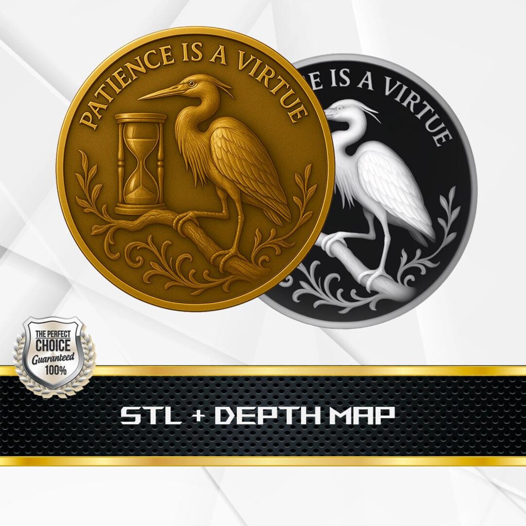 Coin Depth Map | Height Map | 3D Laser Engrave | Embossing 3D | Coin ...