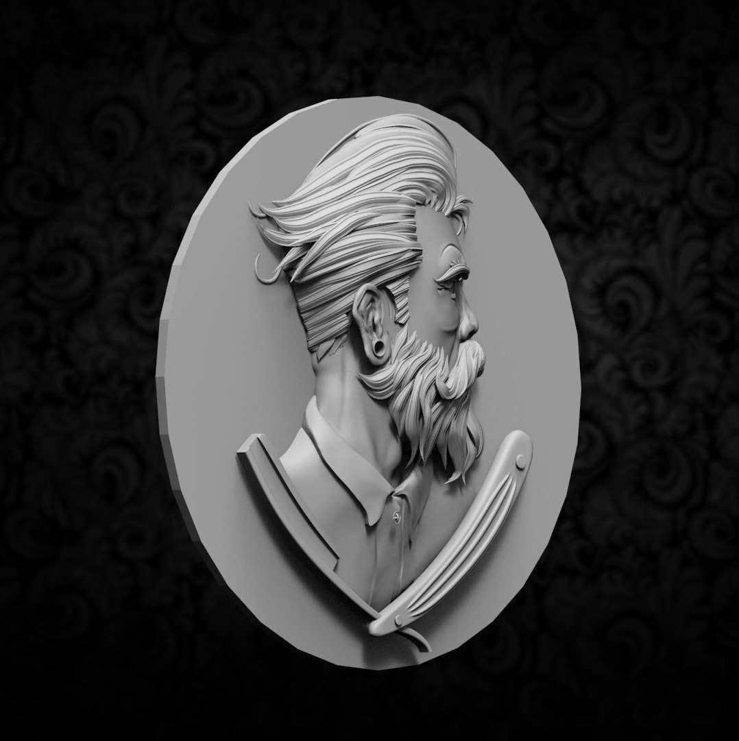 Barber for CNC 3D STL Model Cnc Router Engraver Artcam - Etsy Australia