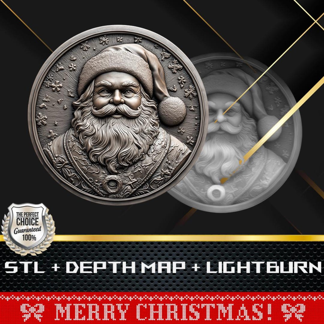 Coin Depth Map | Heigh Map | 3D Laser Engrave | Xtool | Glowforge | Stl ...