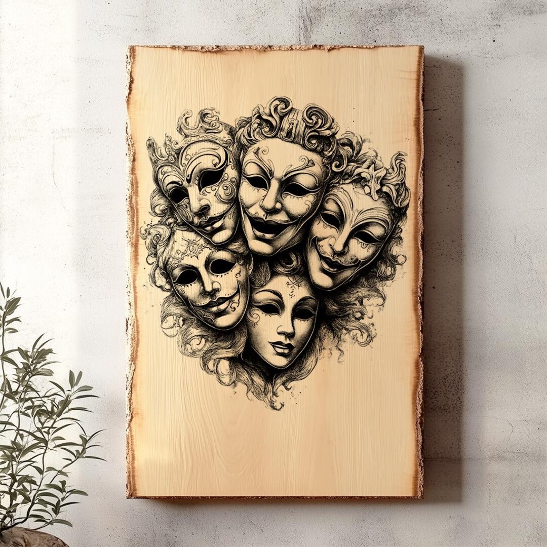 3D Illusion Masks Laser Engraving PNG File (digital Download) Diode ...