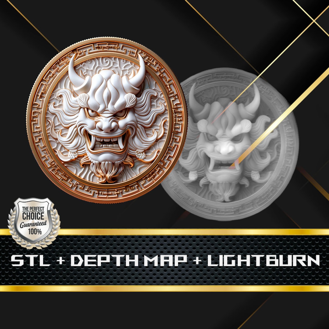 Coin Depth Map | Heigh Map | 3D Laser Engrave | Xtool | Stl File | PNG ...