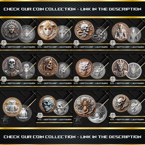 Coin Depth Map | Heigh Map | 3D Laser Engrave | Xtool | Stl File | PNG ...
