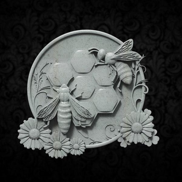 Cnc 3d Model Honey Bee - Etsy