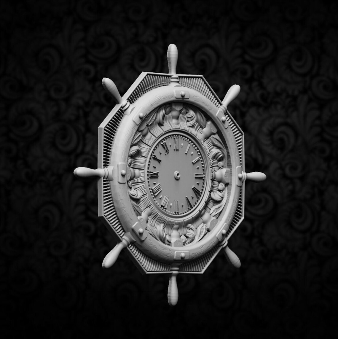 Clock For Cnc 3d Stl Model Cnc Router Engraver Artcam Etsy