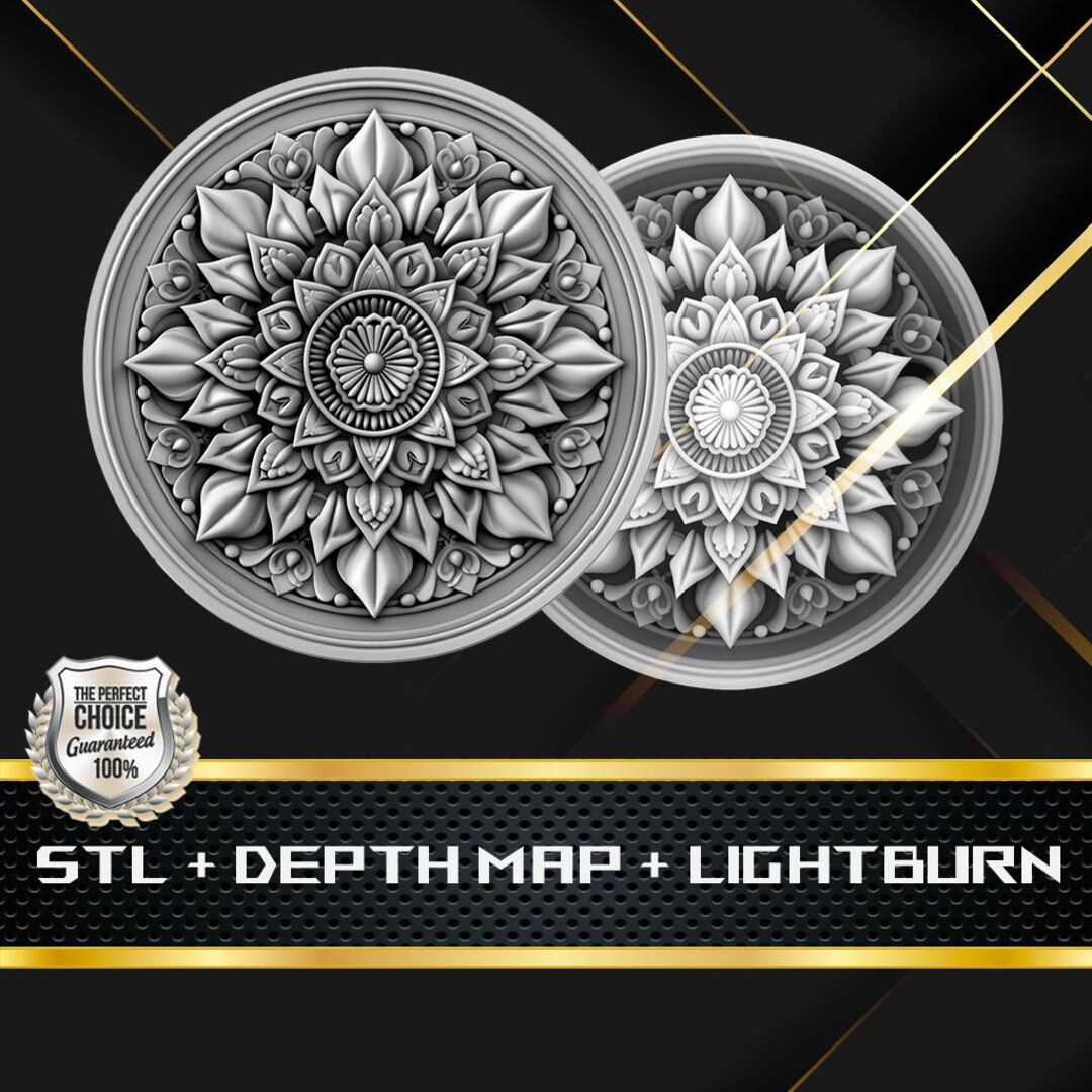 Coin Depth Map | Height Map | 3D Laser Engrave | Glowforge | Stl File ...