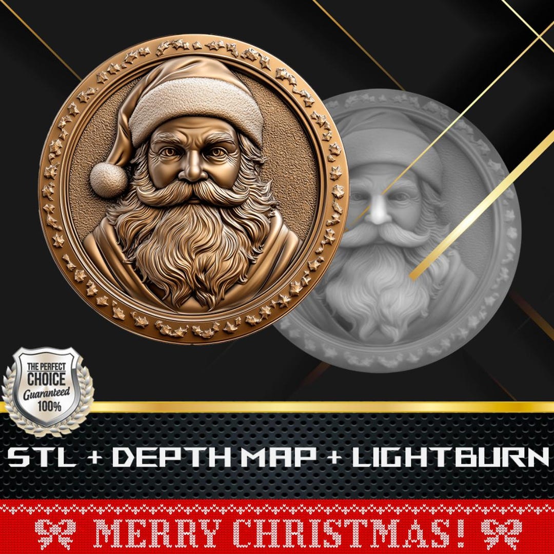 Coin Depth Map | Heigh Map | 3D Laser Engrave | Xtool | Glowforge | Stl ...