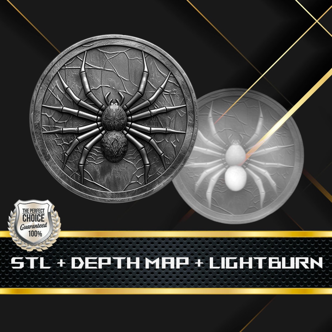 Coin Depth Map | Heigh Map | 3D Laser Engrave | Xtool | Stl File | PNG ...