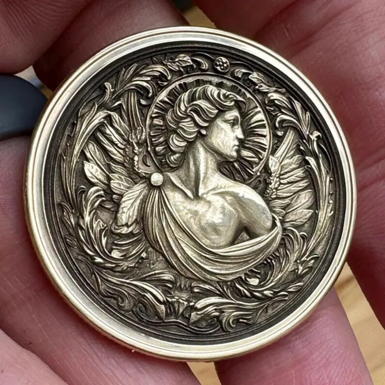 Angel Coin Depth Map and STL File, 3D Relief for Laser Engraving CNC - Etsy