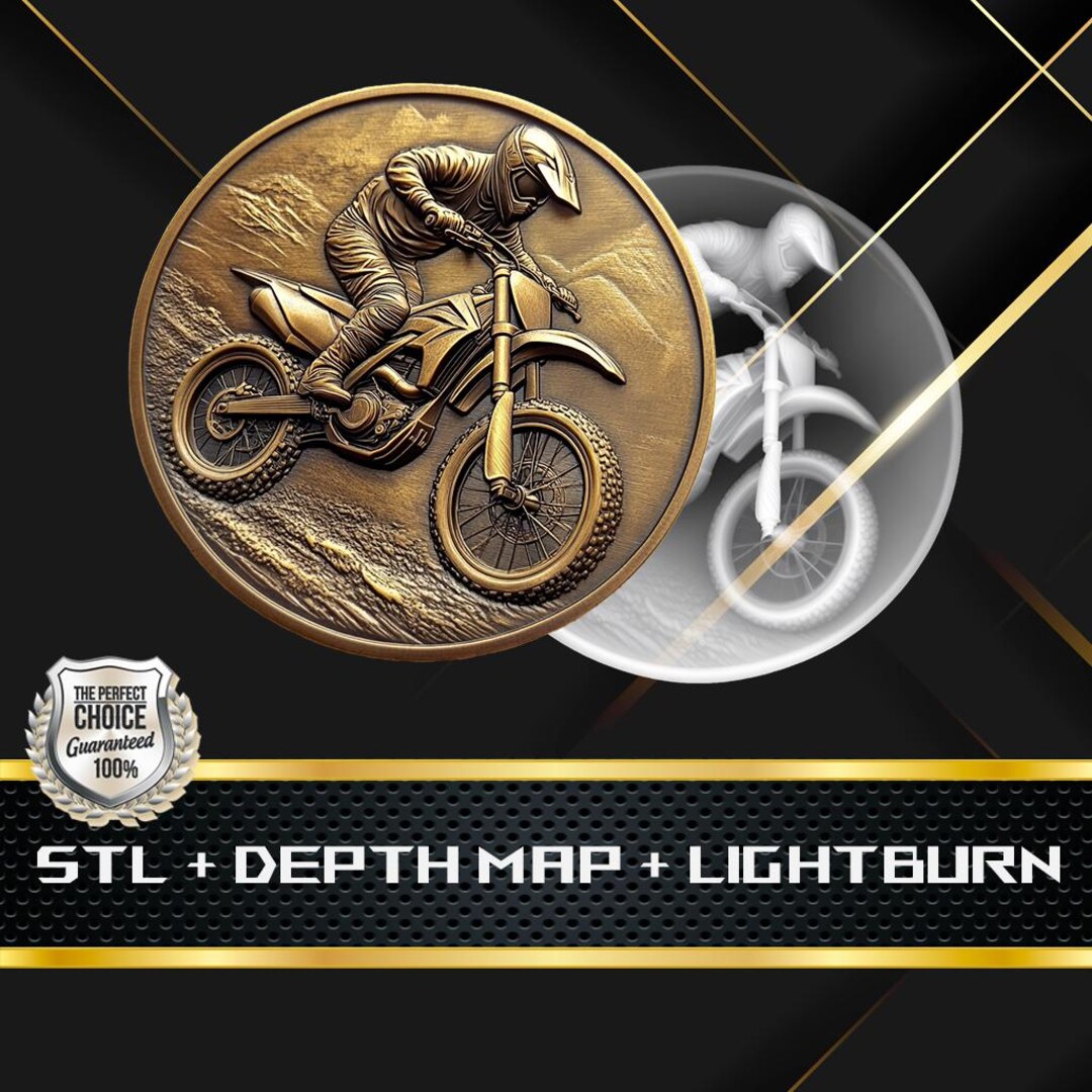 Coin Depth Map and STL Files for Laser Engraving, Embossing Grayscale ...