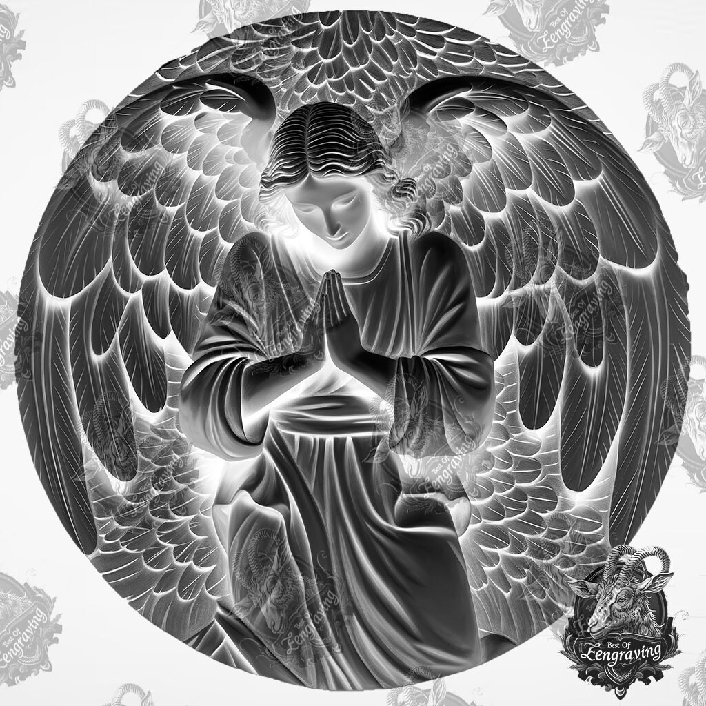 3D Angel Praying Illusion: Laser Engraving PNG File (digital Download ...