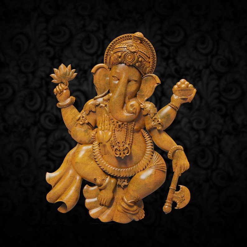 Ganesha For Cnc 3d Stl Model Cnc Router Engraver Artcam Etsy