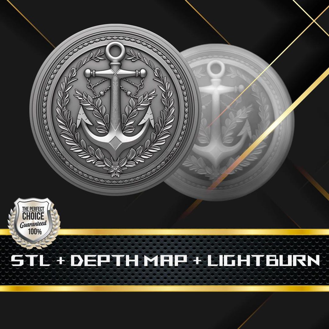 Coin Depth Map | Heigh Map | 3D Laser Engrave | Xtool | Stl File | PNG ...