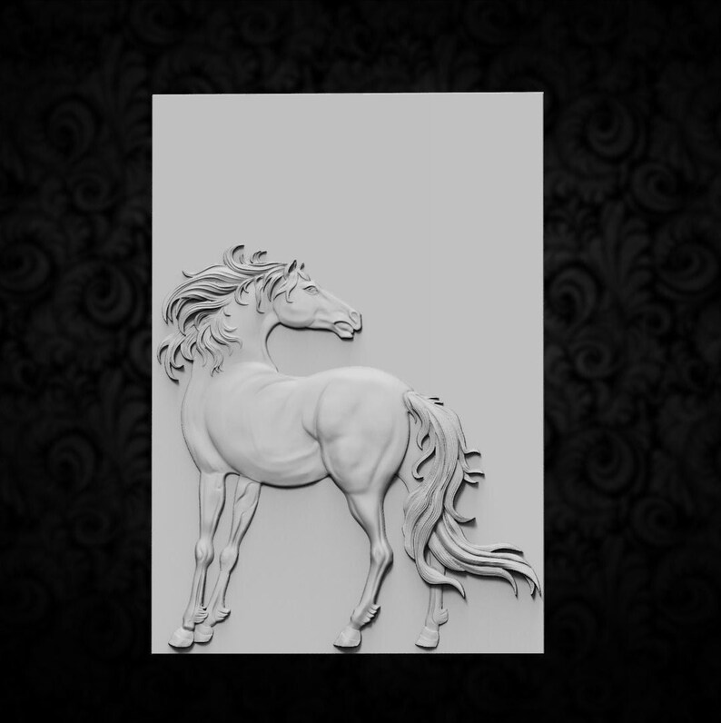 Horse for CNC 3D STL Model Cnc Router Engraver Artcam - Etsy