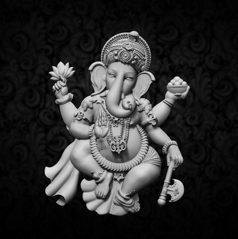 Ganesha For Cnc 3d Stl Model Cnc Router Engraver Artcam Etsy