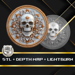 Coin Depth Map | Heigh Map | 3D Laser Engrave | Xtool | Stl File | PNG ...