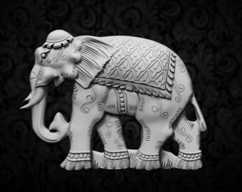 Elephants 3D STL Model CNC Router Engraver Artcam Aspire - Etsy