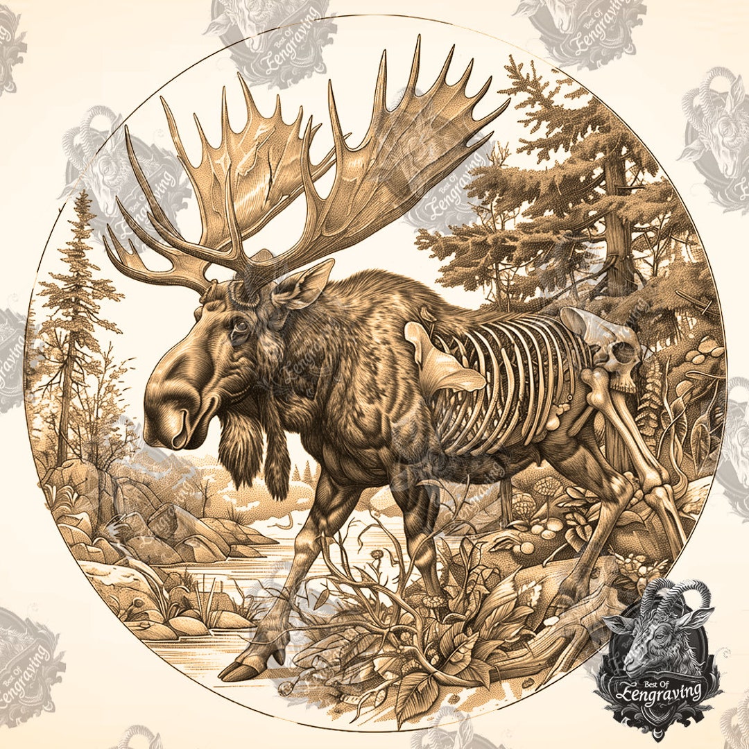 3D Moose Illusion: Laser Engraving PNG File (digital Download) Diode ...