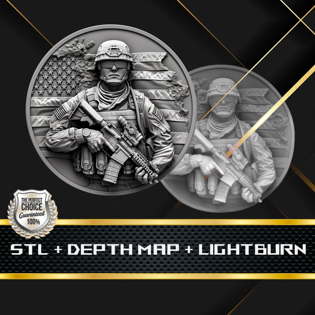 Coin Depth Map | Heigh Map | 3D Laser Engrave | Xtool | Glowforge | Stl ...