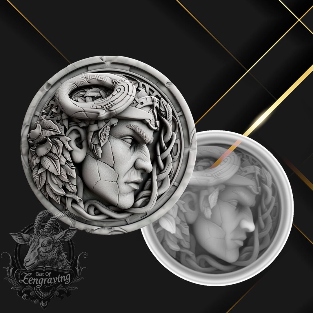 Coin Depth Map Heigh Map 3D Laser Engrave Xtool Glowforge Stl File PNG ...