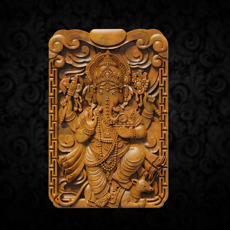 Art Of Ganesha For Cnc 3d Stl Model Cnc Router Engraver Etsy Australia