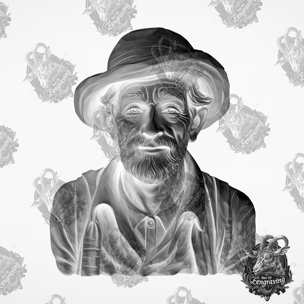 3D Farmer Portrait: Laser Engraving PNG File (digital Download) - Etsy
