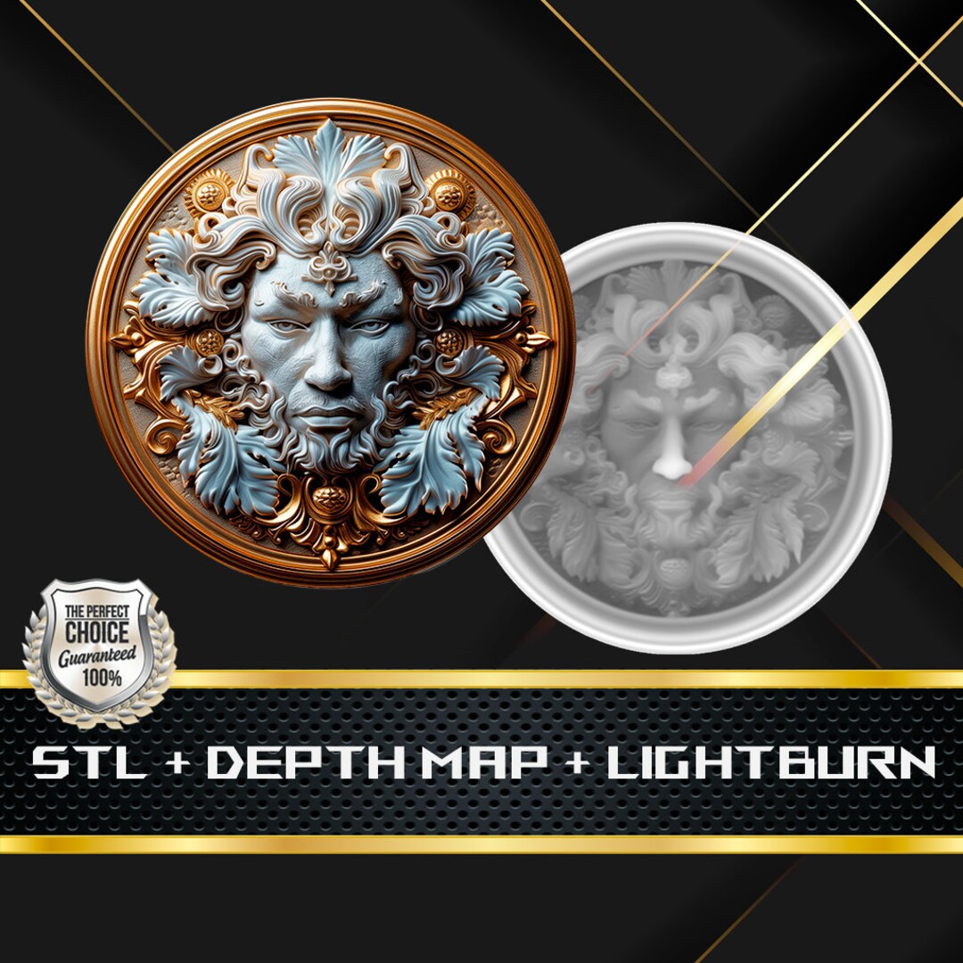 Coin Depth Map | Heigh Map | 3D Laser Engrave | Xtool | Stl File | PNG ...