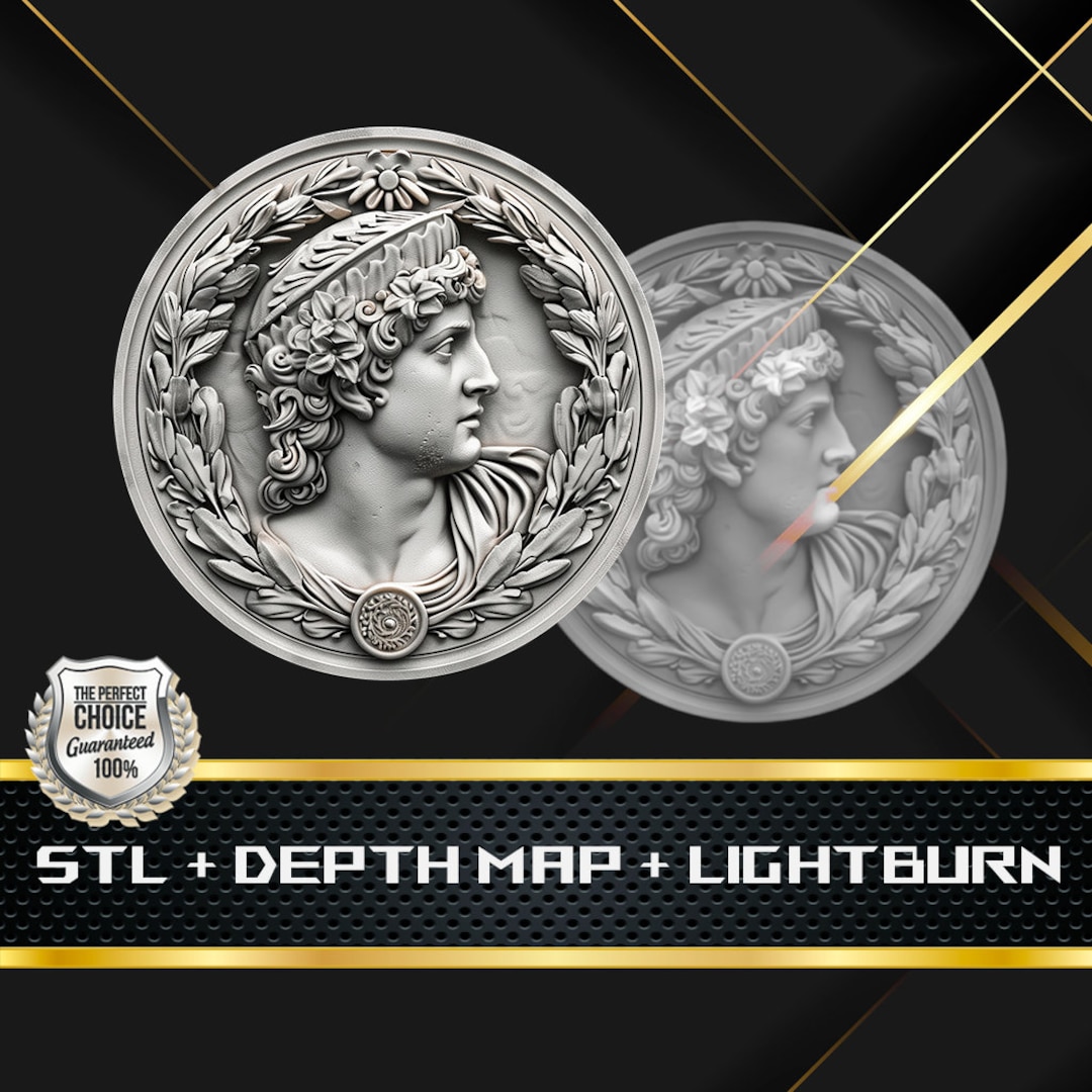 Coin Depth Map | Heigh Map | 3D Laser Engrave | Xtool | Glowforge | Stl ...