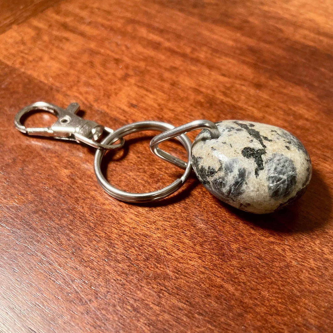 Adirondack Stone Key Chain With Stainless Steel Loop – "east Branch" - Etsy