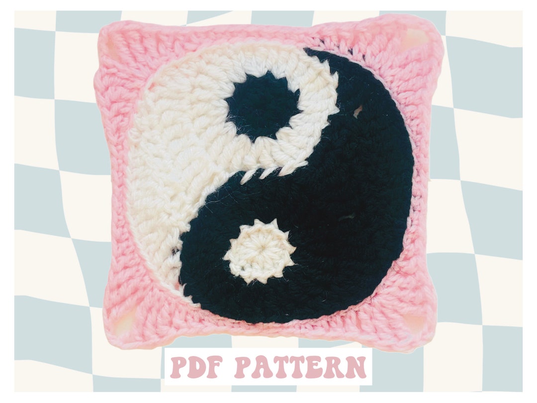 Yin Yang Granny Square Crochet Pattern: Boho Motif (digital PDF Only ...