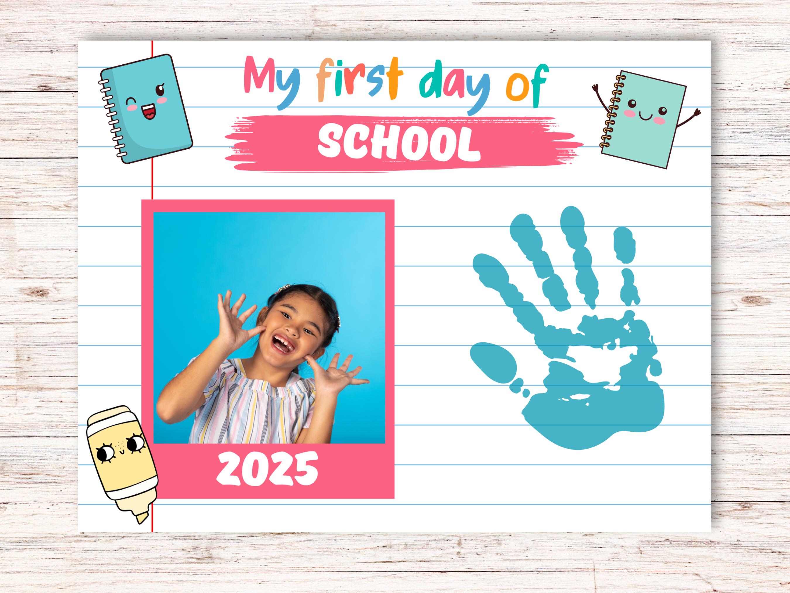 First Day of School Handprint Art: Keepsake Craft (digital Download ...