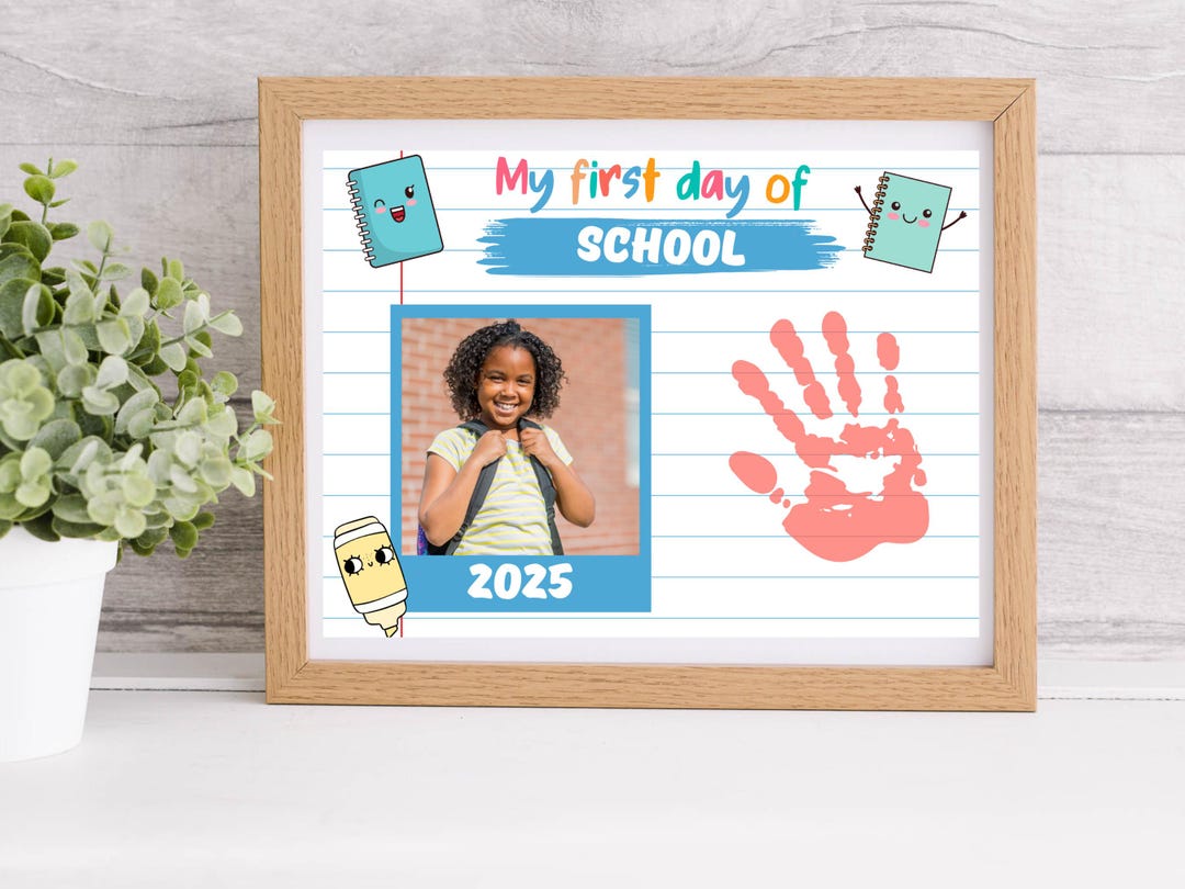 First Day of School Handprint Art: Keepsake Craft (digital Download ...