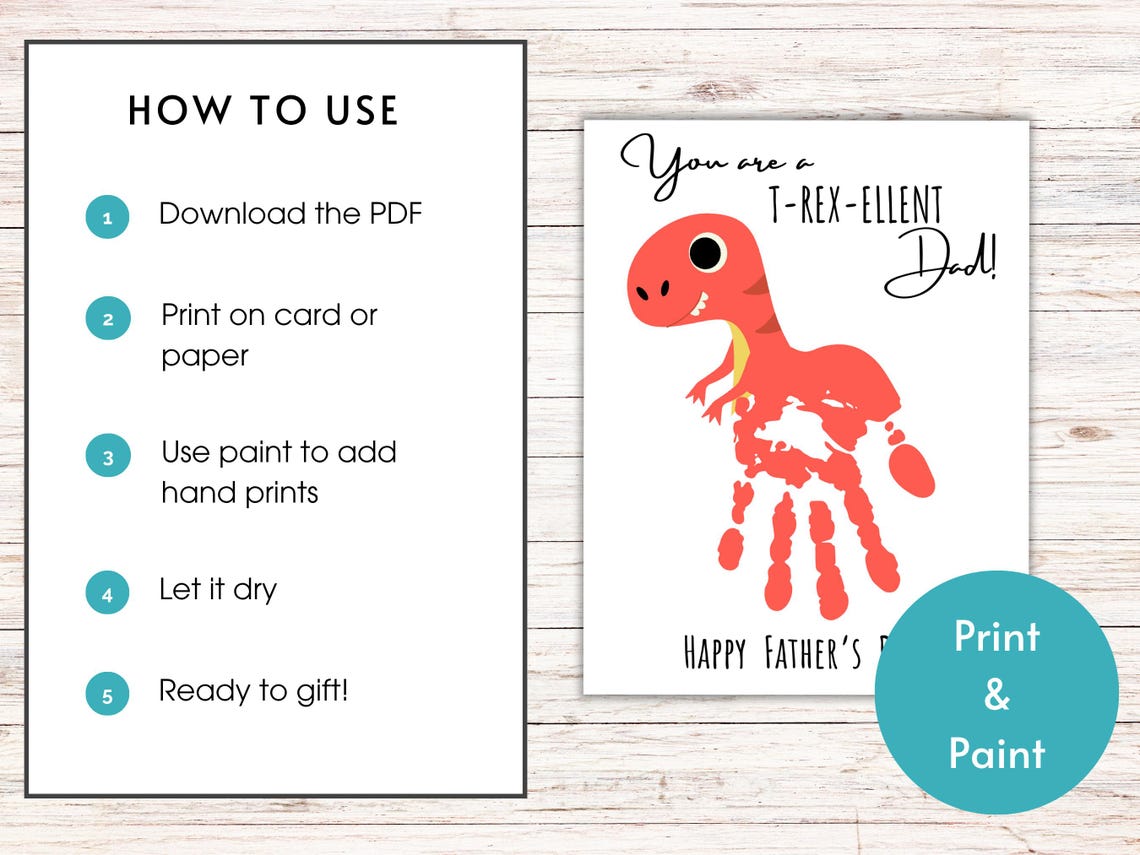 Fathers Day Handprint, Dinosaurs, Father Day Handprint, Fathers Day ...