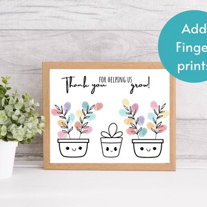 Teacher Appreciation Handprint - Thank You for Helping Us Grow, Gift ...