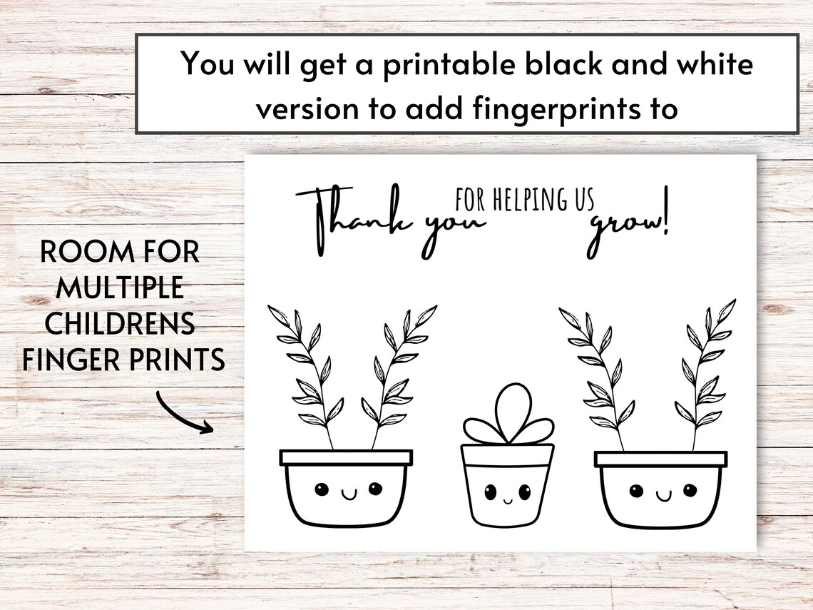 Teacher Appreciation Handprint - Thank You for Helping Us Grow, Gift ...