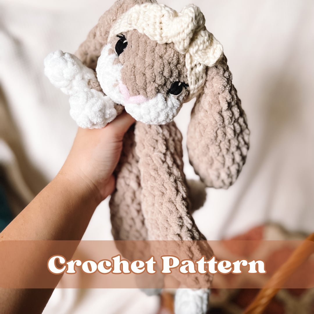 Bonnie the Bunny Crochet PATTERN Bunny Lovey Crochet Pattern Low Sew ...