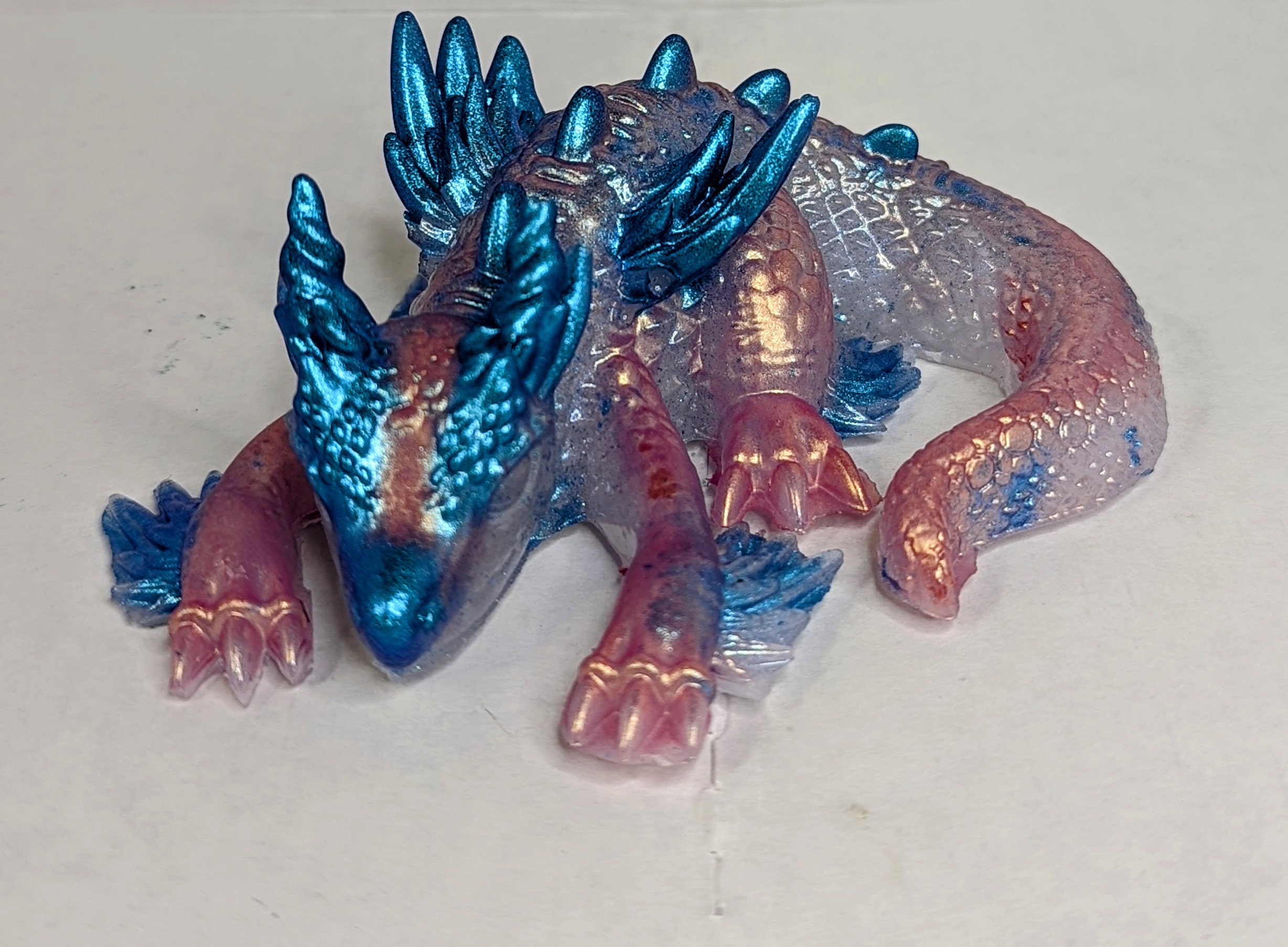Trina the Trans Pride Dragon Dnd Inspired Dragon Figurine - Etsy
