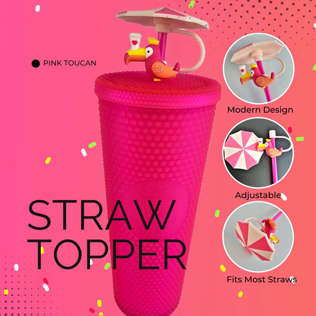 Straw Toppers, Premium, Starbucks and Stanley Cups, Cute Designs - Etsy