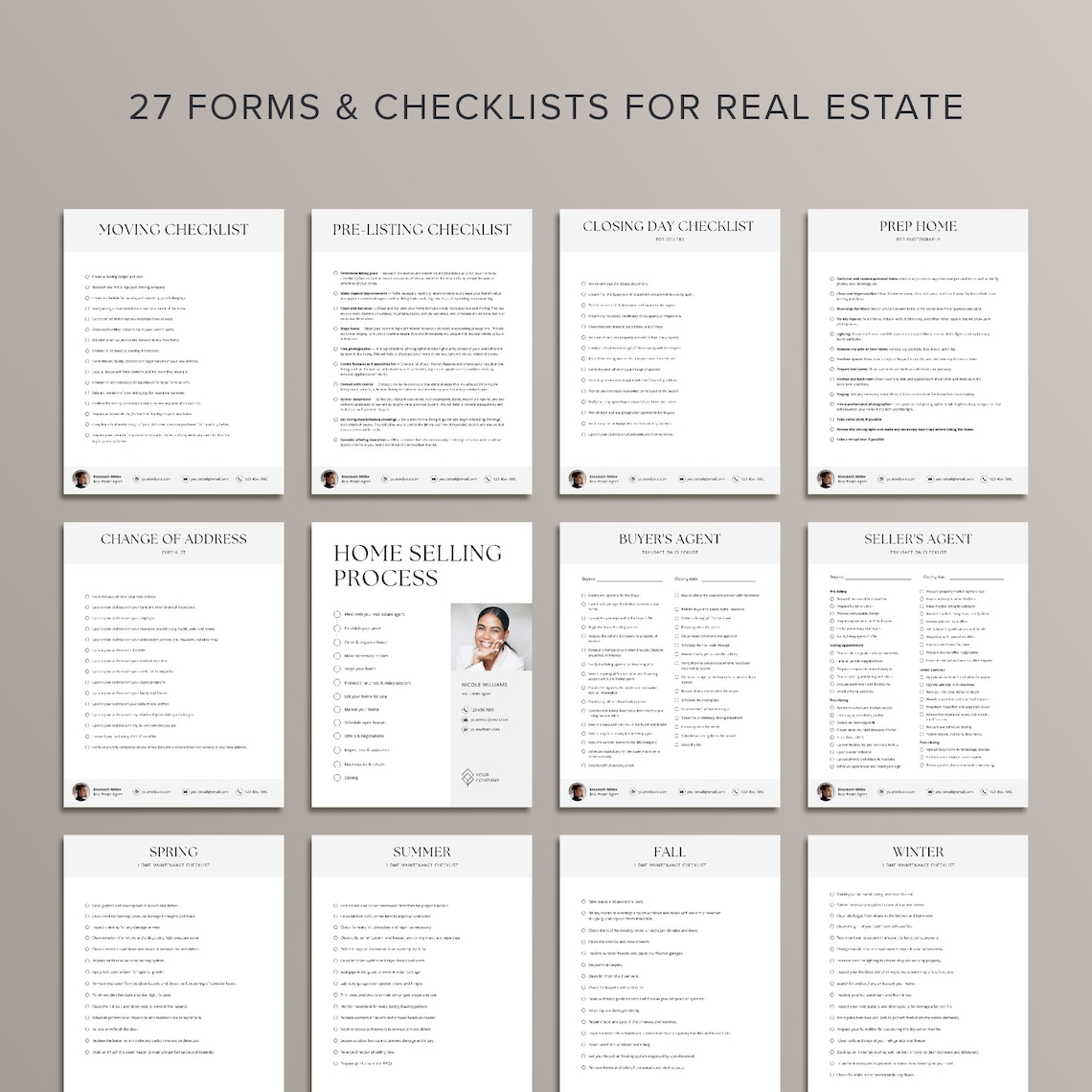 Real Estate Checklists Printable Homebuyer Guide Template Buyer Seller ...
